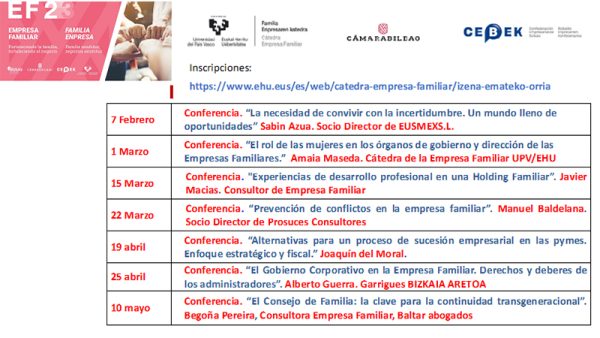 Ciclo de conferencias CEF de la UPV/EHU – Safer Academy